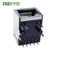 China RJ45 network interface with LED light Gigabit Ethernet connector horizontal socket KRJ-329GGONL for sale