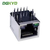 China RJ45 network interface with LED light Gigabit Ethernet connector horizontal socket KRJ-329GGONL for sale