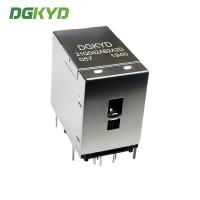China RJ45 2x1 Modular Jack Connector with Gigabit Filter, 6μ Gold Plating, -40℃ to 85℃ Operating Temperature for sale
