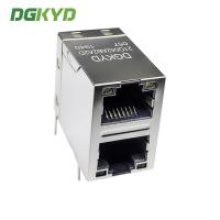 China RJ45 2x1 Modular Jack Connector with Gigabit Filter, 6μ Gold Plating, -40℃ to 85℃ Operating Temperature for sale