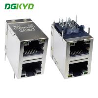 China RJ45 2x1 Modular Jack Connector with Gigabit Filter, 6μ Gold Plating, -40℃ to 85℃ Operating Temperature for sale