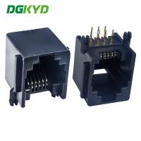 China RJ11 6P6C All Plastic Ear Mesh Port Connector with Gold 6μ Plating for 10/100/1000BASE-T Networks for sale