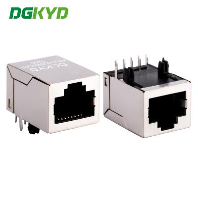 China CAT6 RJ45 Industrial Modular Jack Connector with Metal Shielding - 21.3mm Length, -40℃ to +85℃ Temperature Range for sale