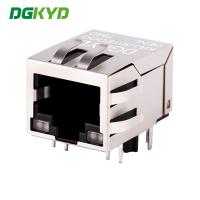 China KRJ-301EGOGOENL Gigabit RJ45 Connector with Dual Color LED - 8 Terminals, Gold 6μ Plating, Right Angle PCB Mount for sale