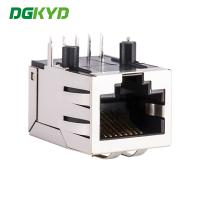 China DGKYD111Q034HWA1D RJ45 Gigabit Ethernet Connector with Metal Shield and 6μ Gold Plating for 1000BASE Networks for sale
