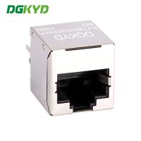 China 100Mbps 180 Degree Direct Insertion RJ45 Network Connector 8PIN Vertical Socket DGKYD511B002GWA8D for sale