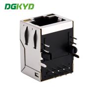 China RJ45 Reverse Port Network Connector 100Mbps Integrated Transformer DGKYD211B014FD1A4DZ for sale