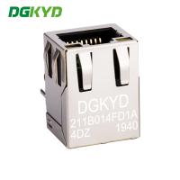 China RJ45 Reverse Port Network Connector 100Mbps Integrated Transformer DGKYD211B014FD1A4DZ for sale