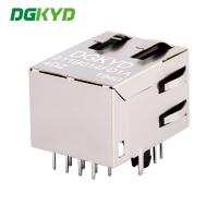 China RJ45 Reverse Port Network Connector 100Mbps Integrated Transformer DGKYD211B014FD1A4DZ for sale