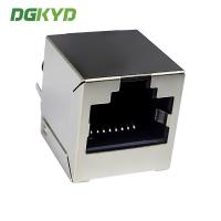 China RJ45 Direct Insertion 180 Degree Connector 8P8C Shielded with LED DGKYD52241188GWA1DY1188 for sale