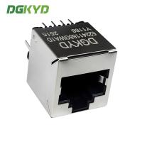 China RJ45 Direct Insertion 180 Degree Connector 8P8C Shielded with LED DGKYD52241188GWA1DY1188 for sale