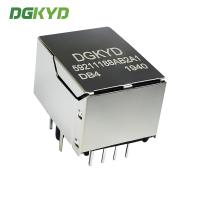China RJ45 Ethernet Port Connector Flat Pin 6U Shielded 8P8C Modular Jack 10/100/1000BASE-T for sale