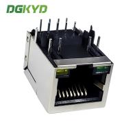 China RJ45 Ethernet Port Connector Flat Pin 6U Shielded 8P8C Modular Jack 10/100/1000BASE-T for sale
