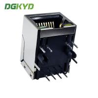 China RJ45 Ethernet Port Connector Flat Pin 6U Shielded 8P8C Modular Jack 10/100/1000BASE-T for sale