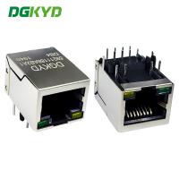 China RJ45 Ethernet Port Connector Flat Pin 6U Shielded 8P8C Modular Jack 10/100/1000BASE-T for sale