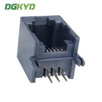 China RJ11 6P6C Telephone Socket Connector Gold Plated 0.6u Through Hole DGKYD for sale