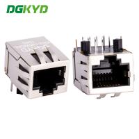 China Right Angle 10 / 100 BASE RJ45 Modular Jack With Transformer Ethernet Cable Connector KRJ-146WDNL for sale