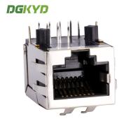 China Right Angle 10 / 100 BASE RJ45 Modular Jack With Transformer Ethernet Cable Connector KRJ-146WDNL for sale