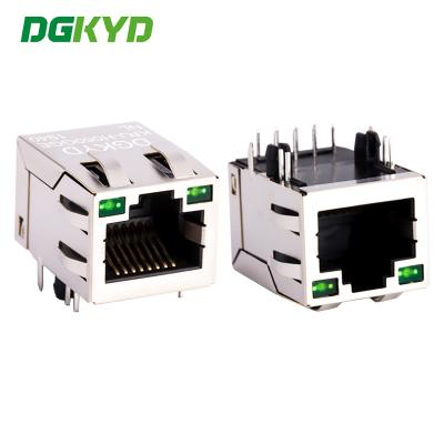 China KRJ-H060GGENL Single Port RJ45 Connector 100Mbps Ethernet Transformer with LED for sale