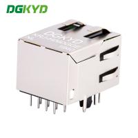 China KRJ-H060GGENL Single Port RJ45 Connector 100Mbps Ethernet Transformer with LED for sale