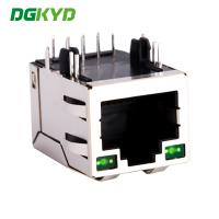 China KRJ-H060GGENL Single Port RJ45 Connector 100Mbps Ethernet Transformer with LED for sale