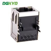 China KRJ-H060GGENL Single Port RJ45 Connector 100Mbps Ethernet Transformer with LED for sale