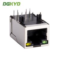 China RJ45 Ethernet Socket with Integrated Transformer 100Mbps Shielded Connector KRJ-060SHGYZNL for sale