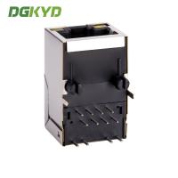 China RJ45 Integrated Magnetics Jack 100MB Transformer with LED Shielded Connector DGKYD311B083AB2A4DN for sale