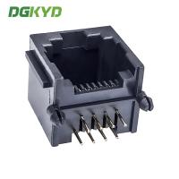 China RJ45 All Plastic Ear Mesh Port Connector 8P8C with Gold 0.6μ Plating for 10/100/1000BASE-T Networks for sale