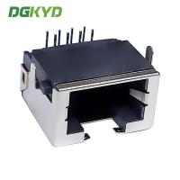 China RJ45 SMT Sinking Board 8P8C Shielded Jack 10/100/1000BASE-T Through Hole 8 Positions for sale