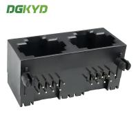 China Dual Port RJ45 Network Connector 8P8C with Gold Plating and PBT Housing - DGKYD561288IWA1DY1 for sale