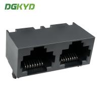 China Dual Port RJ45 Network Connector 8P8C with Gold Plating and PBT Housing - DGKYD561288IWA1DY1 for sale