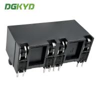 China DGKYD561288JB1A1DY1 RJ45 Modular Jack Connector - 8 Position Double Port, 10/100/1000 BASE-T/TX, Side Entry PCB Mount for sale