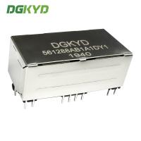 China RJ45 Horizontal Round Pin 1x2 Network Jack 8P8C with LED and Shielded 10/100/1000 Base-T for sale