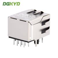 China PCB Network RJ45 Modular Jack With Filter , LED Tab Down Side Entry  Ethernet Socket RJ45 Network Interface 100Mbps Connector KRJ-1012GYENL for sale