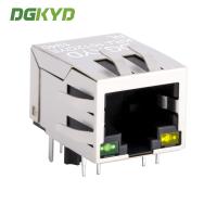 China PCB Network RJ45 Modular Jack With Filter , LED Tab Down Side Entry  Ethernet Socket RJ45 Network Interface 100Mbps Connector KRJ-1012GYENL for sale