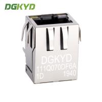 China Single Rj45 Ethernet Jack Integrated Transformer / Common Mode Choke , Og/Y Led DGKYD111Q070DF6A1D for sale