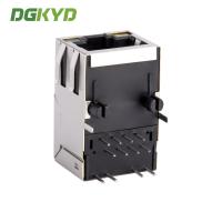 China 10/100 BASE Single Port RJ45 Magnetics Connector Modular Jack 8P8C with LED Green Yellow for sale
