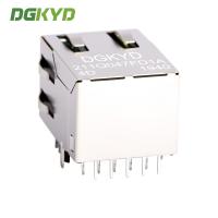 China RJ45 Network Connector TAB-UP 8P10C with 6μ Gold Plating and -40℃ to 85℃ Temperature Range for sale