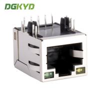 China RJ45 Network Connector TAB-UP 8P10C with 6μ Gold Plating and -40℃ to 85℃ Temperature Range for sale