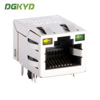 China RJ45 Network Connector TAB-UP 8P10C with 6μ Gold Plating and -40℃ to 85℃ Temperature Range for sale