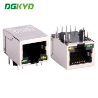 China RJ45 Connector 100Mbps Ethernet Port Without Transformer, With Light And Shielding DGKYD111B035AB2A1D for sale