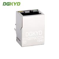 China DGKYD111Q070CC2A1D RJ45 Gigabit Network Connector with 10 Positions and -40℃ to 85℃ Operating Temperature for sale