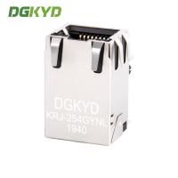 China 100BASE Cat5 Single Port 6 Pin RJ45 LAN Jack with Filter for Fiber Optic Transceivers KRJ-254GYNL for sale