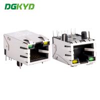 China 100BASE Cat5 Single Port 6 Pin RJ45 LAN Jack with Filter for Fiber Optic Transceivers KRJ-254GYNL for sale