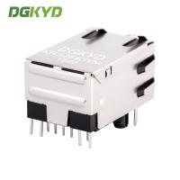 China 100BASE Cat5 Single Port 6 Pin RJ45 LAN Jack with Filter for Fiber Optic Transceivers KRJ-254GYNL for sale