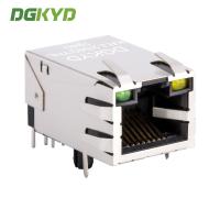 China 100BASE Cat5 Single Port 6 Pin RJ45 LAN Jack with Filter for Fiber Optic Transceivers KRJ-254GYNL for sale