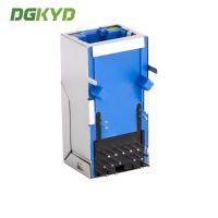 China Gigabit Ethernet RJ45 Female Jack Single Port 1000M PoE+ Connector with 6μ Gold Plating and UL 94V-0 Rating for sale