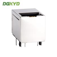 China Cat6 Gigabit RJ45 Modular Jack with Transformer Top Entry 8P8C 1x1 Shielded for sale