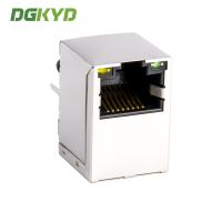China Cat6 Gigabit RJ45 Modular Jack with Transformer Top Entry 8P8C 1x1 Shielded for sale